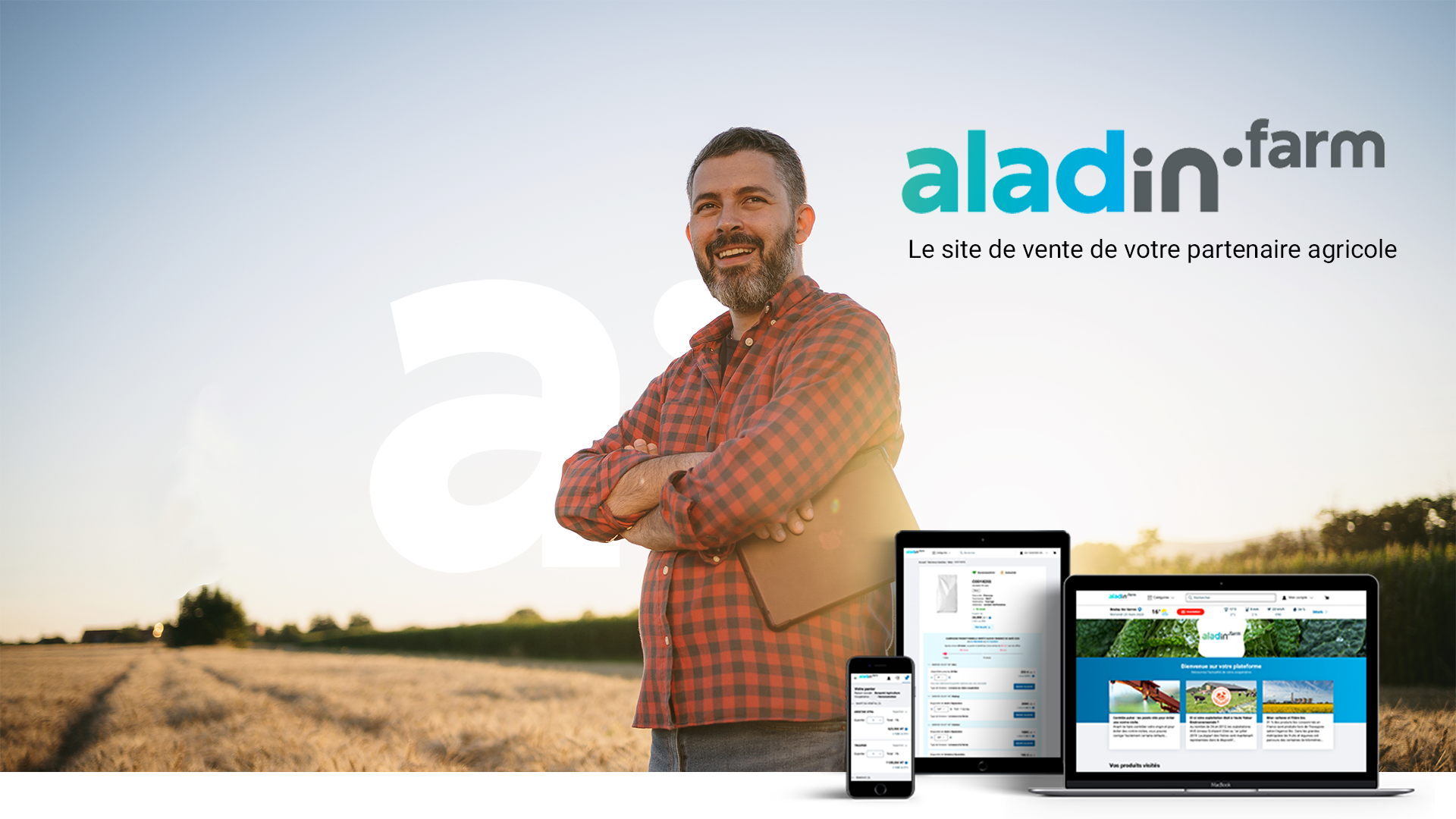 Agriculteurs, découvrez aladin.farm le site de vente de votre partenaire